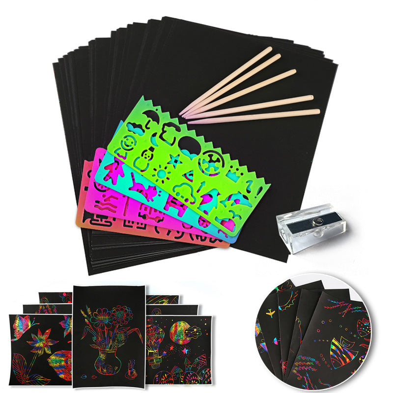 Scratch Card Set | Rainbow Creative Colour Scratch Versatile Diverse ...